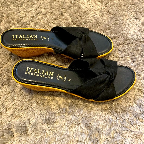Italian Shoemakers | Shoes | Italian Shoemakers Cork Wedge Sandals ...